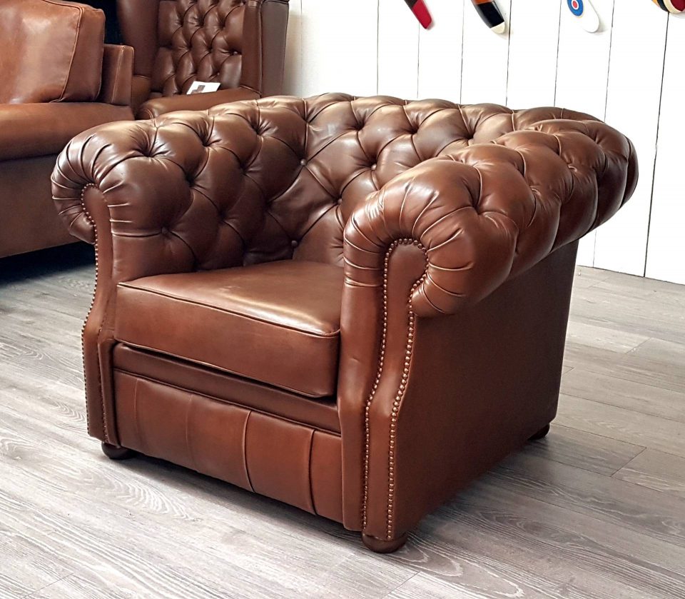 Fauteuil Chesterfield Cuir